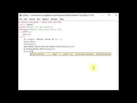 Python Program Find Permutations And Combinations Youtube