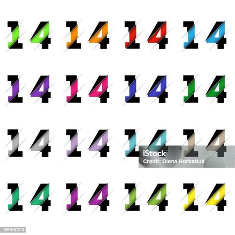 Kertas Memotong Nomor Empat Belas 14 Efek Papercut Multi Layer 3d