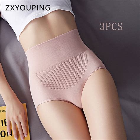 Japan 3D Honeycomb Warm Uterus Panties Women S High Waist Belly Pants