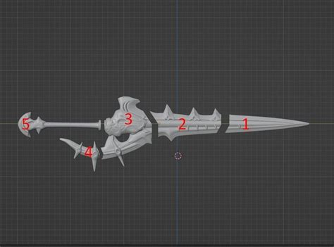 Icarus Disperser Dagger 3d Model From Lineage2 Game 3d Print 3d Model