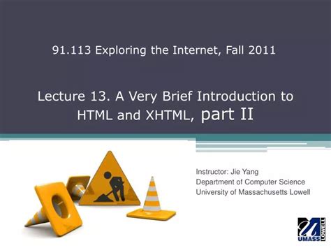Ppt Lecture 13 A Very Brief Introduction To Html And Xhtml Part Ii Powerpoint Presentation