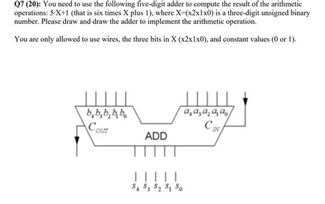 Solved Q7 20 You Need To Use The Following Five Digit Chegg