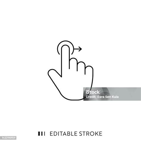 Dragging Hand Icon With Editable Stroke Stock Illustration Download Image Now Choice