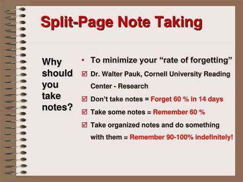PPT Independent Split Page Note Taking Also Called Cornell Notes PowerPoint Presentation