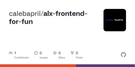 Github Calebaprilalx Frontend For Fun