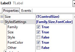 Fonts How To Set Label Text Bold In Delphi Xe8 Stack Overflow
