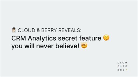 Cloud And Berry On Linkedin Salesforce Crmanalytics Datadriven