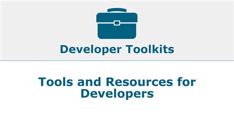 tools and resources for developers