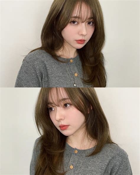 모어온 도산공원점 김 예찬 레이어드컷 레이어드펌 C컬펌 헤어컨설팅 어려 보인다고 놀림받는 거 지겨워요 🥺 올해의 컬러 모카무스 염색과 허쉬레이어드펌 스타일로