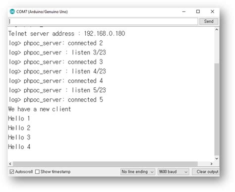Arduino Telnet Server PHPoC Forum