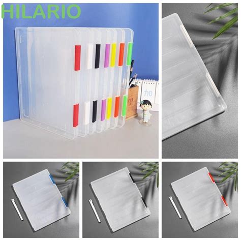 Hilario กล่องพลาสติกใส Pp ขนาด A4 กันน้ํา กันฝุ่น อเนกประสงค์ สําหรับใส่จัดเก็บเอกสาร Shopee