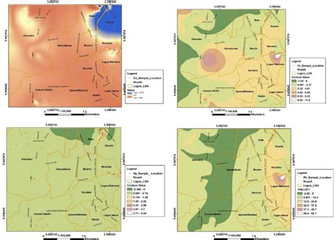 Geochemical Maps Of Some Ptes In The Groundwater Of Study Area