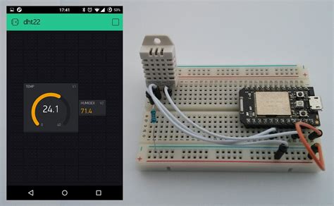 temperature humidity monitor with blynk and particle projects made