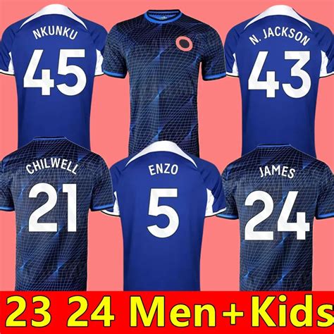 Nkunku Jackson CFC Soccer Jerseys Enzo Fernandez Mudryk Joao Felix STERLING