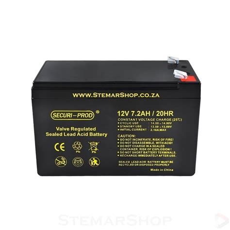 Securi Prod 12v 72ah Sla Battery Stemar Shop
