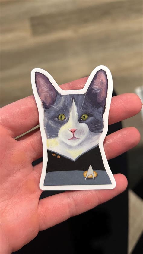 Star Trek Kitty Sticker Etsy