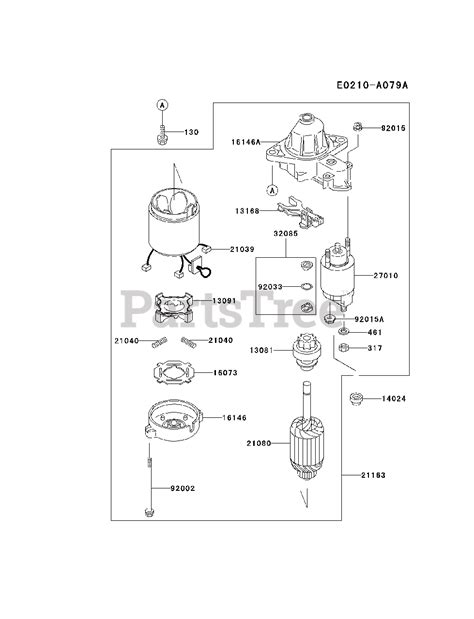 Kawasaki FD590V AS05 Kawasaki Engine STARTER Parts Lookup With