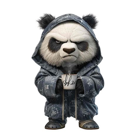 17 Panda Coffee Clipart Grumpy Panda Clipart High Quality Png S