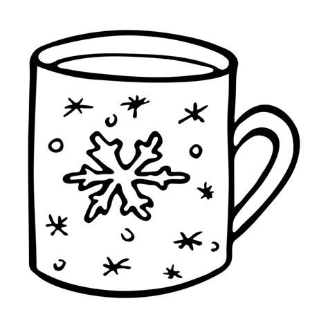 Cute Cup Of Tea Or Coffee Illustration Simple Mug Clipart Cozy Home