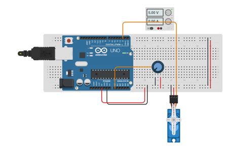 Circuit Design Servomotores Tinkercad