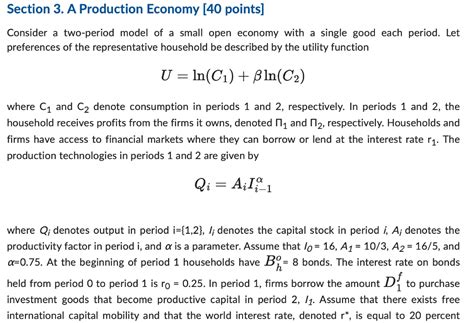 Solved 3a 8 Points Compute Output And Profits In Period