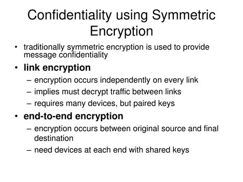 Ppt Chapter Confidentiality Using Symmetric Encryption Powerpoint