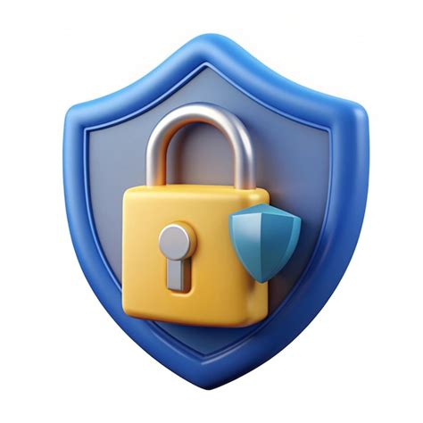 3d Shield And Padlock Cyber Security To Protect Personal Data Padlock