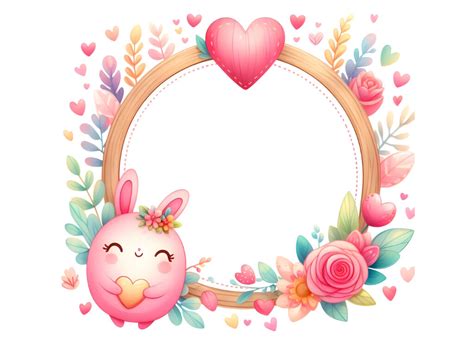 Cute Colorful Valentine Rectangle Shape Frame By Dianaxstoyanova Thehungryjpeg
