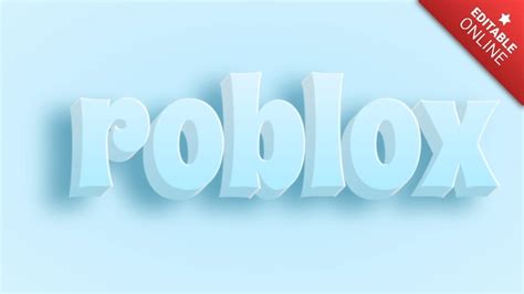 Roblox Blau Verlaufender 3D Text Texteffekt Generator