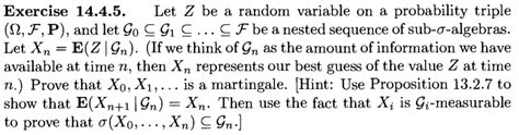 Solved Exercise Let Z Be A Random Variable On A Chegg Com