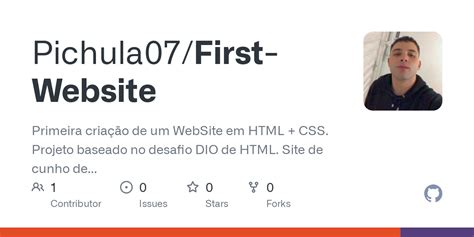 Github Pichula07first Website Primeira Criação De Um Website Em