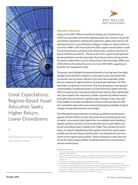 Regime Based Aa Pdf Asset Allocation Inflation