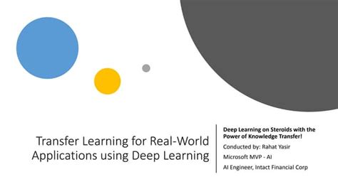Transfer Learning With Real World Applications In Deep Learning Pptx