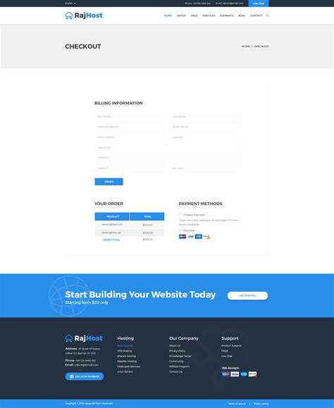 rajhost web hosting with psd template by regaltheme themeforest