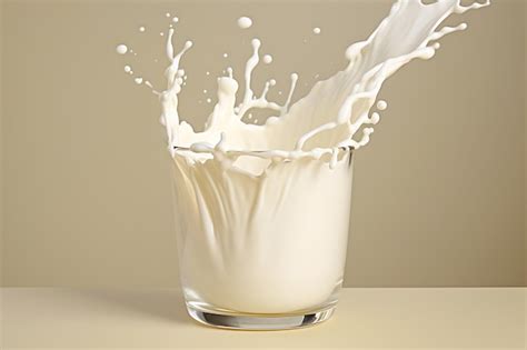 Realistic Big Milk Splash Premium Ai Generated Image