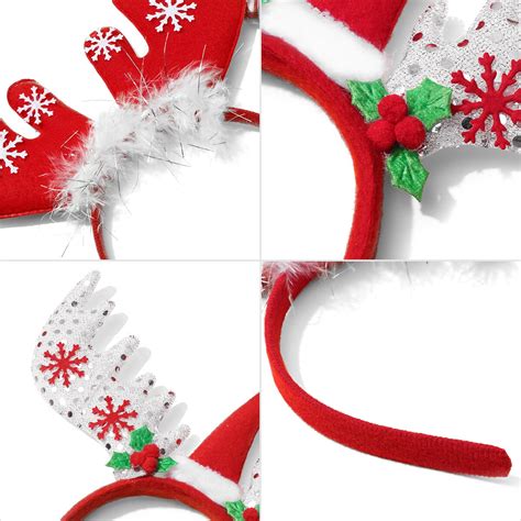 4pcs Christmas Reindeer Headband Reindeer Antlers Grandado