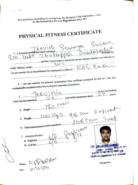 Fitness Certificate Pdf