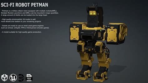 PETMAN 3D model animated rigged | CGTrader