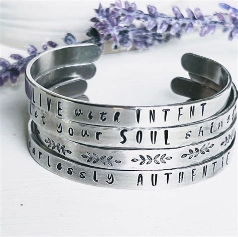 Design Your Own Bracelet Personalized Custom Hand Stamped Jewelry