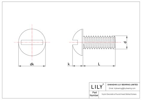 97263a752 Tornillos Ranurados Decorativos De Cabeza Redonda De Nylon