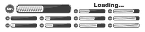 Premium Vector Set Of Vector Loading Icons Percentage Loading Bar