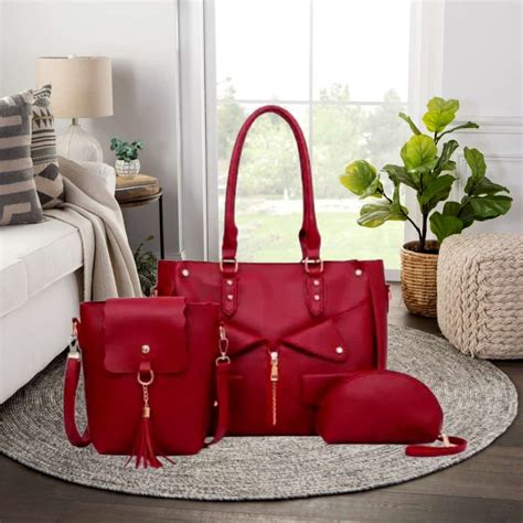 Buy Online Maroon Tote Bag For Women Modixerpk