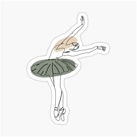 Ballet Woman One Line Art Portrait Of Young Woman Face Of Beautiful