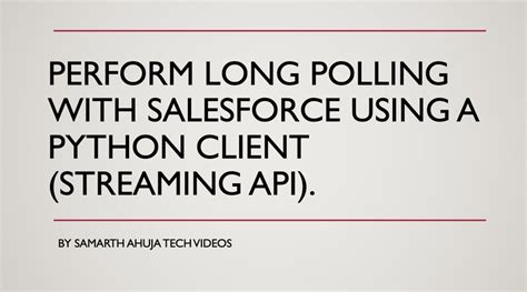 Salesforce Apex Bayeux Cometd Streamingapi Pubsub Grpc