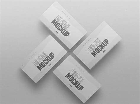Premium Psd Minimal Clean Multiple Landing Page Website Mockup