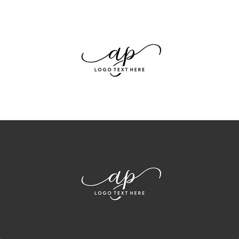 Ap Initials Letter Logo Ap Signature Ap Monogram Ap Initials