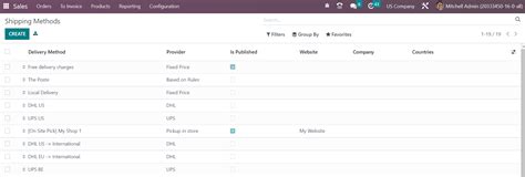 Shipping Methods In Odoo Sales Odoo V16 Enterprise Edition Book