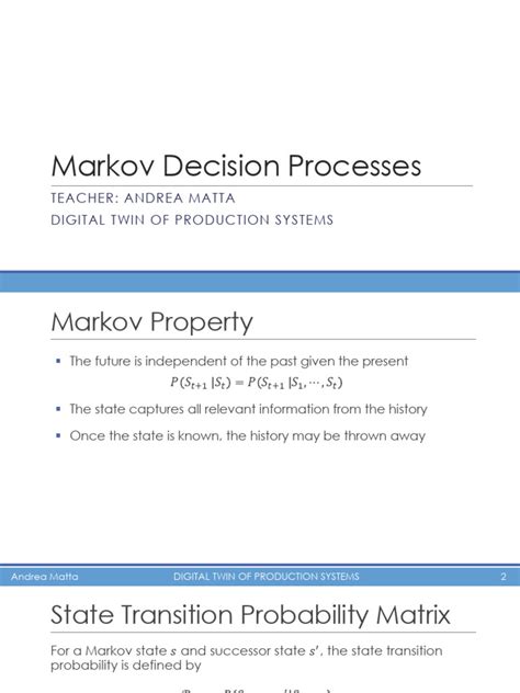 lecture 13 rl mdp 1 pdf markov chain applied mathematics
