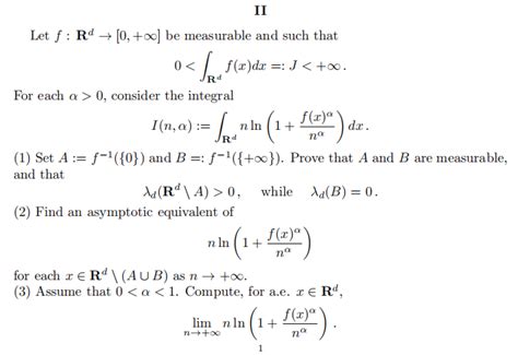 Solved Ii Let F Rd → [0 Oo] Be Measurable And Such That