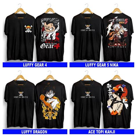 Jual T Shirt Baju Kaos Anime Onepiece Kaos Luffy Gear 4 Kaos Luffy Gear